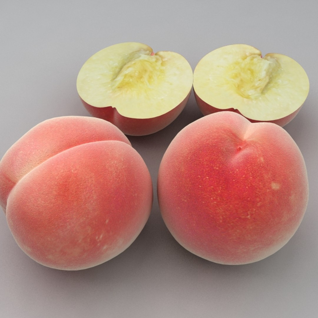 3d Model Peach Modelled
