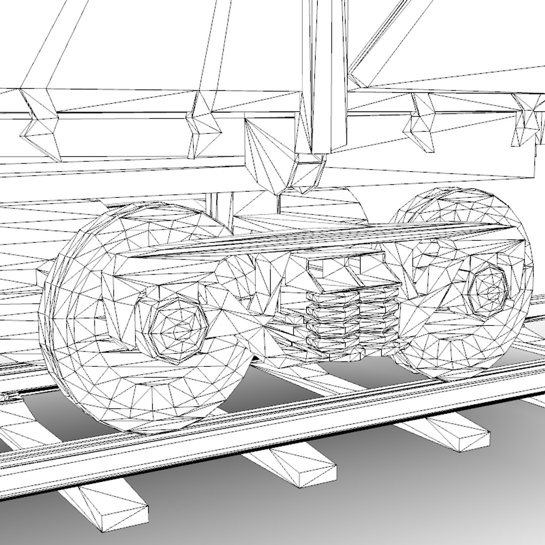 Freight Railroad Rails 3d Model
