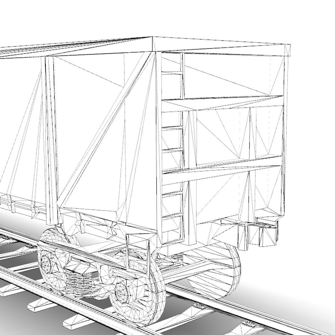 Freight Railroad Rails 3d Model