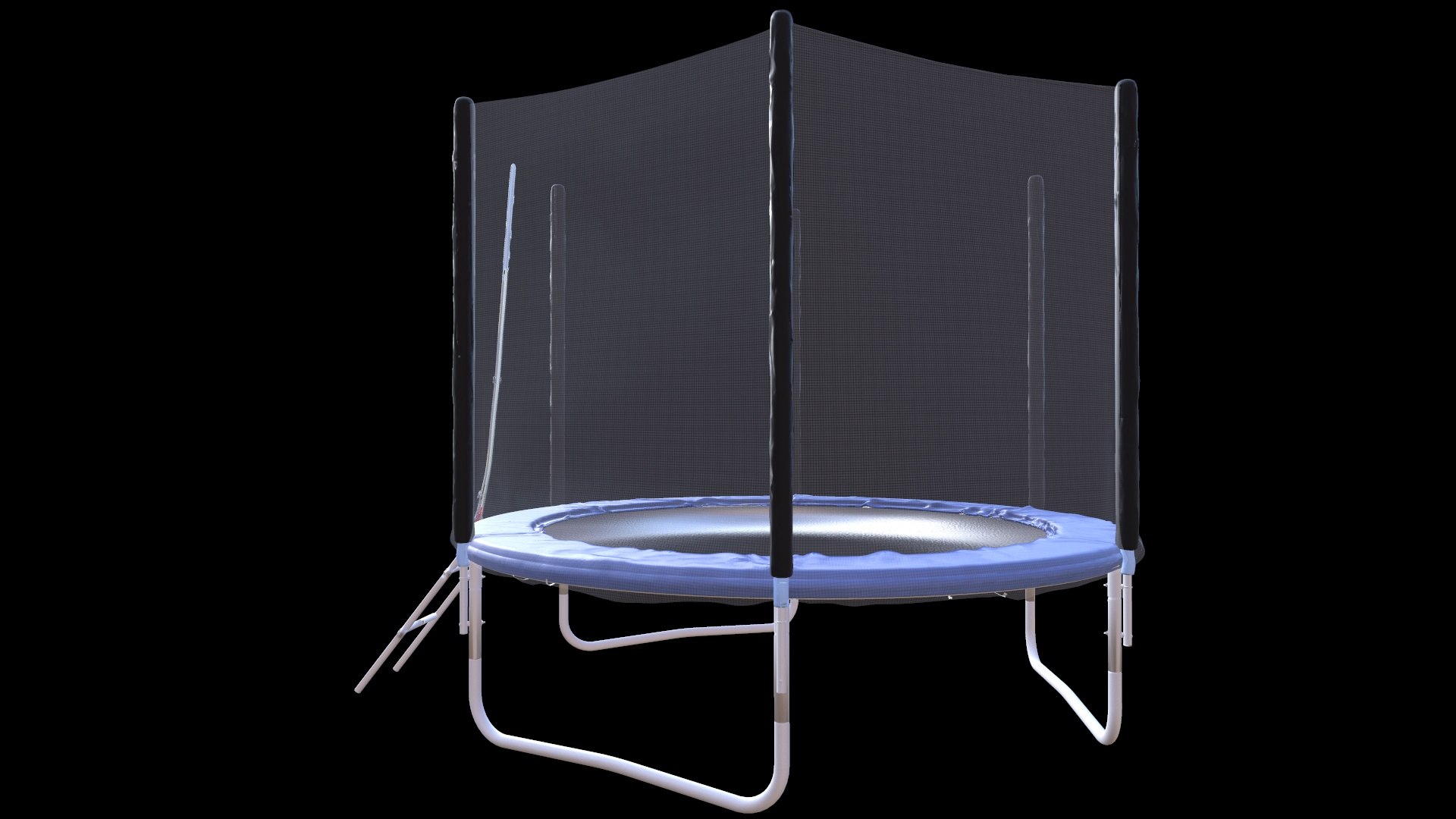 Outdoor Trampoline With Enclosure Net 3D - TurboSquid 2386842
