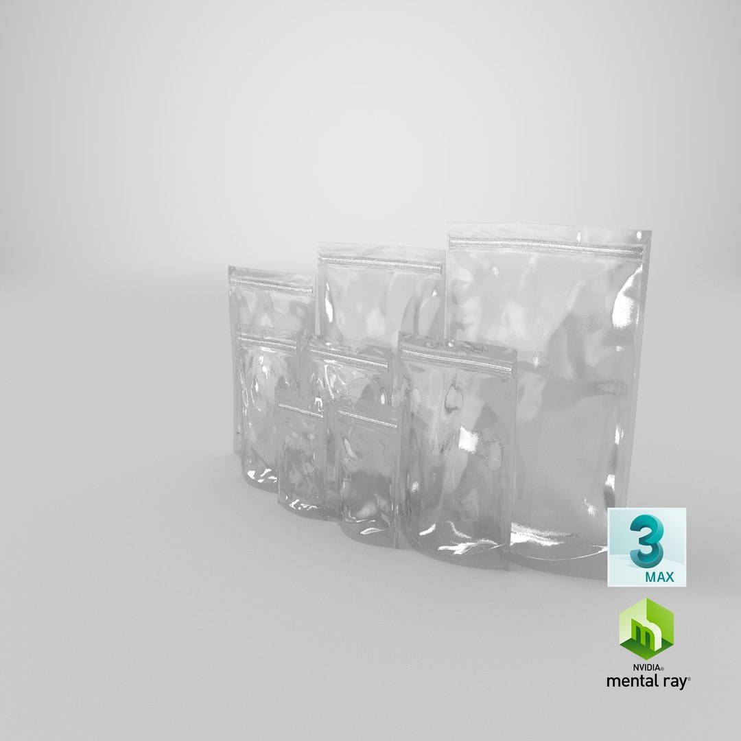 3D Transparent Plastic Bags model - TurboSquid 1721201
