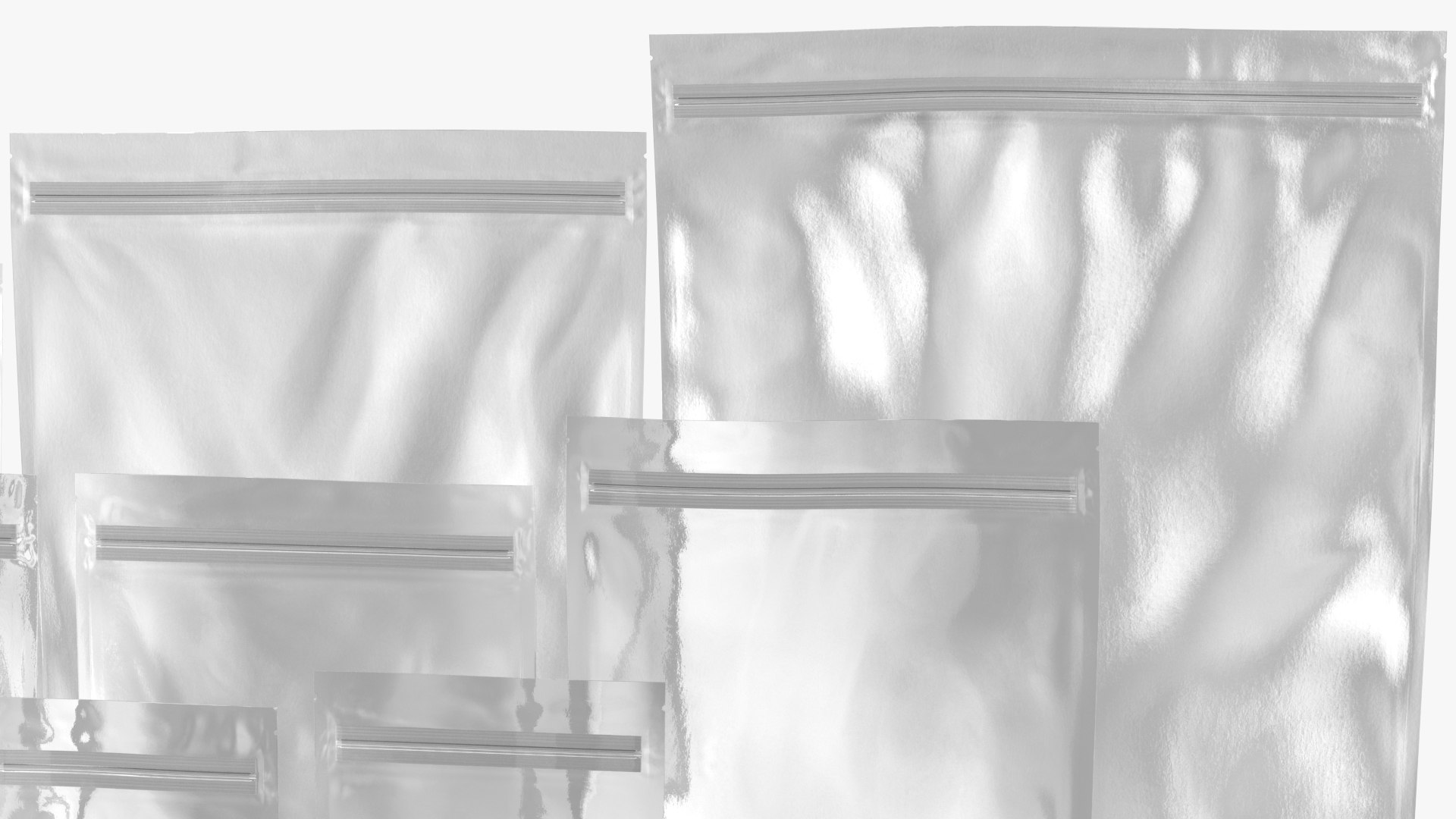 3D Transparent Plastic Bags model - TurboSquid 1721201