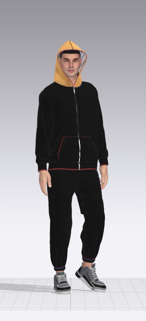 3D Male Tracksuit - TurboSquid 2194271