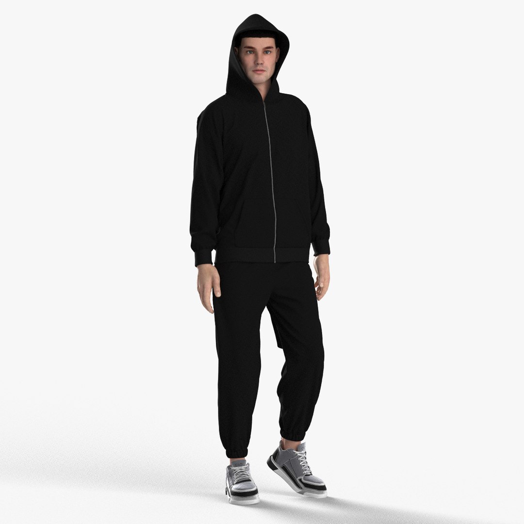 3D Male Tracksuit - TurboSquid 2194271