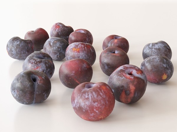 3D purple plums - TurboSquid 1225948