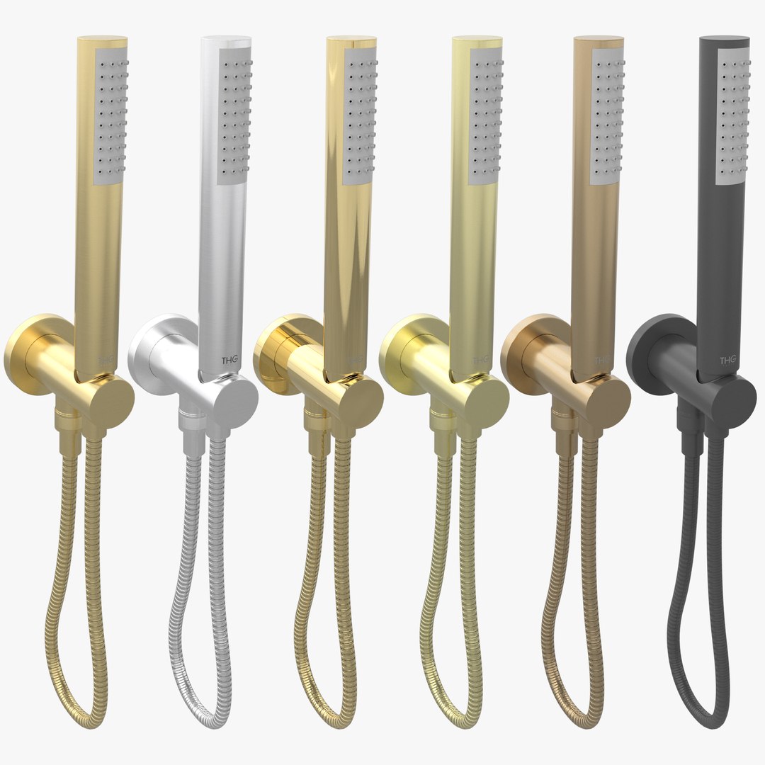 3D Thg Paris Yoko Ice Wall Mounted Stylised Handshower Bidet Tap ...