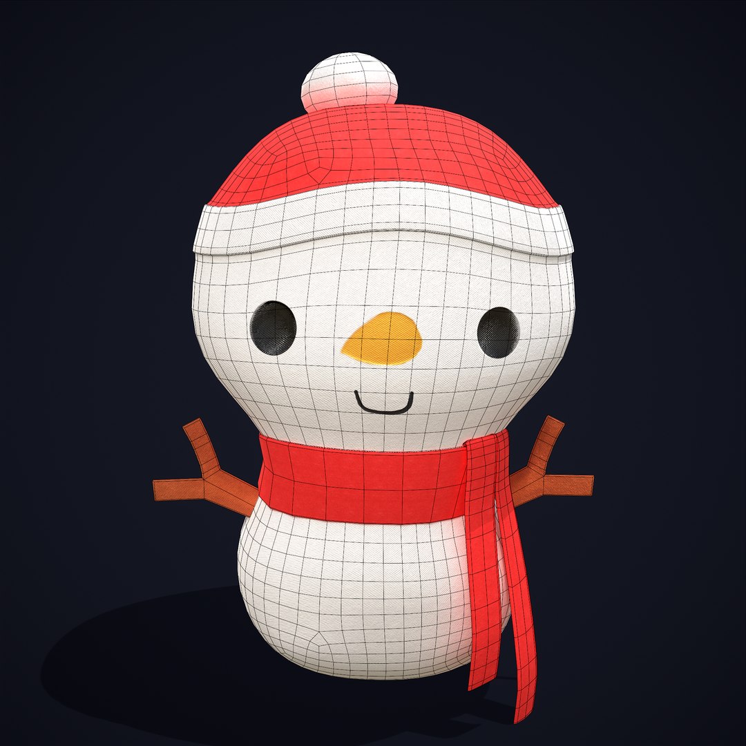 Christmas Stuffed Toys Snowman and Reindeer 3D model - TurboSquid 1821895