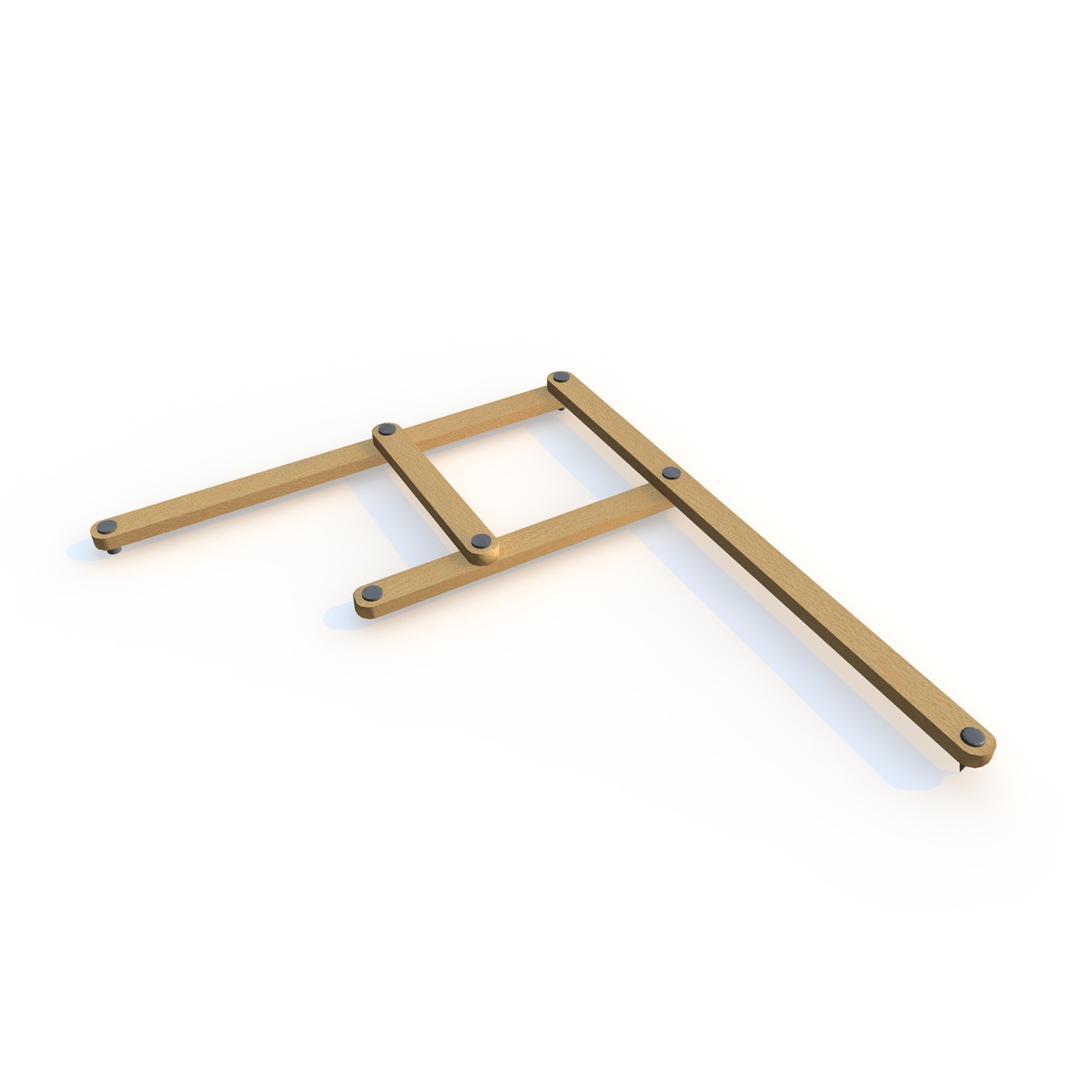 3d Model Realistic Wooden Pantograph Beech Wood