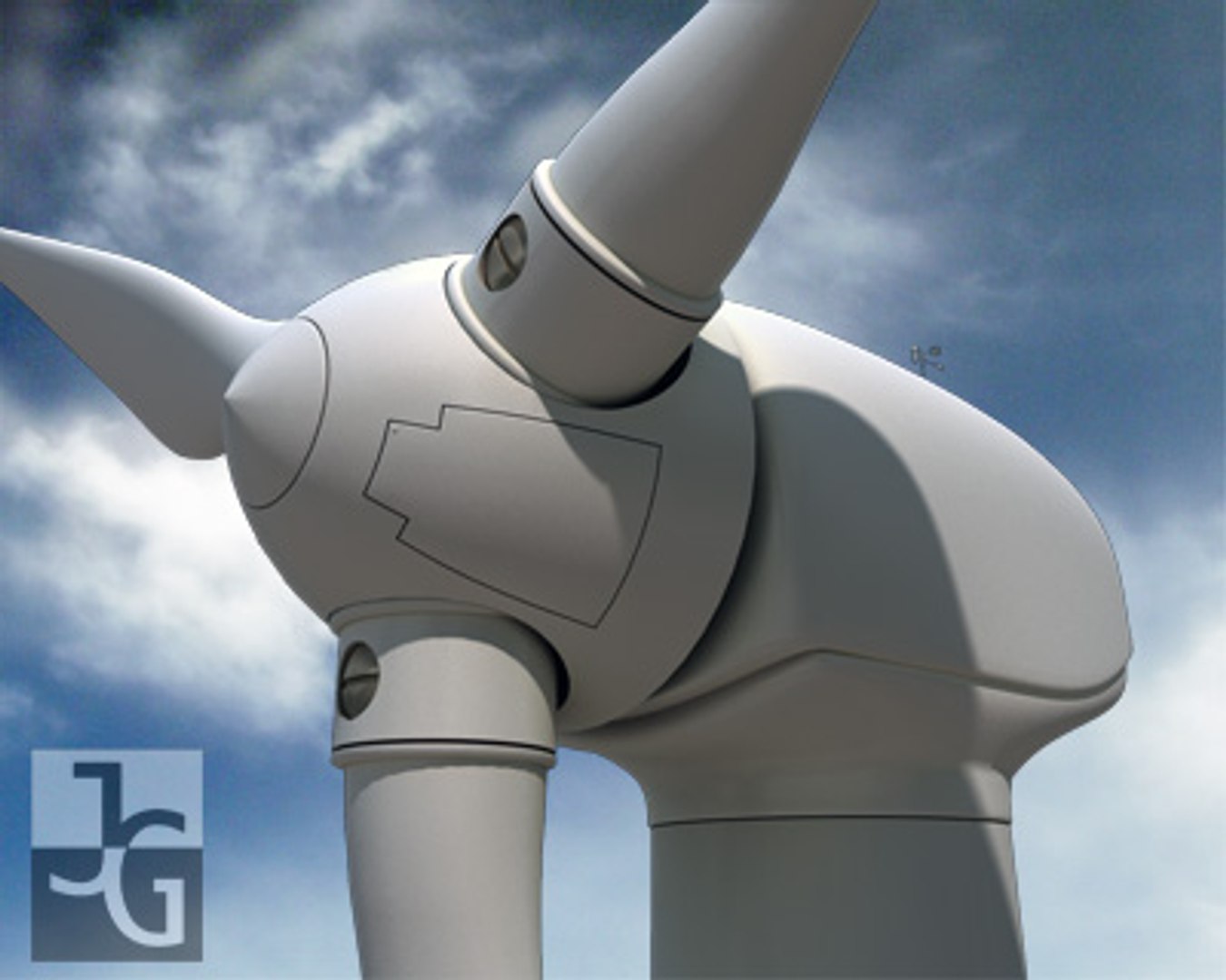 Photorealistic Wind Turbine 3d Model