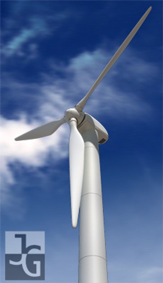Photorealistic Wind Turbine 3d Model