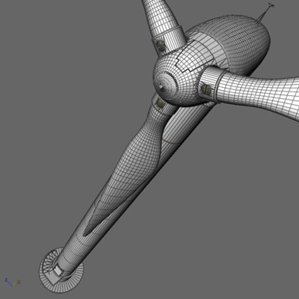 photorealistic wind turbine 3d model