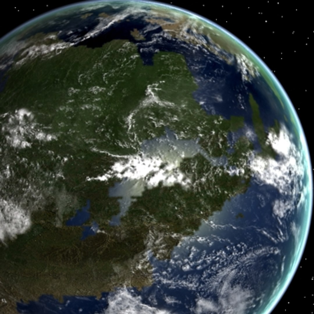 3d Model Paleoglobe Earth Late Carbonferous