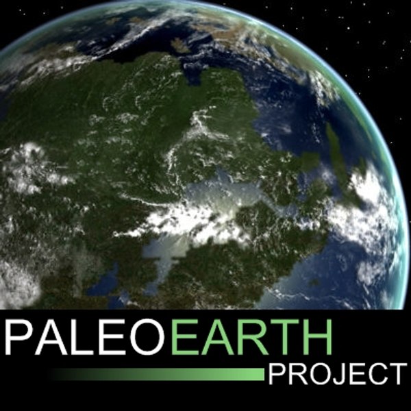 3d model paleoglobe earth late carbonferous