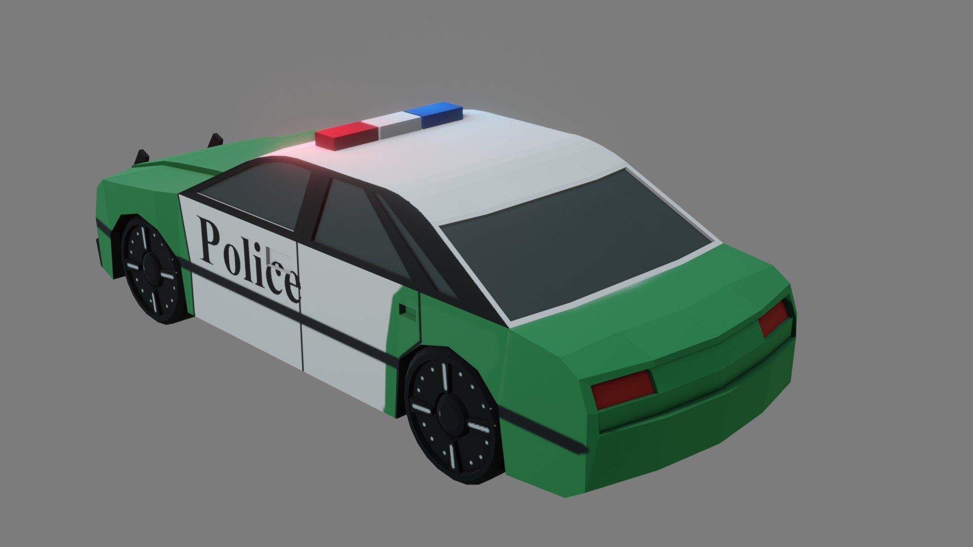 3D Model Police Car - Low Poly - TurboSquid 1950060