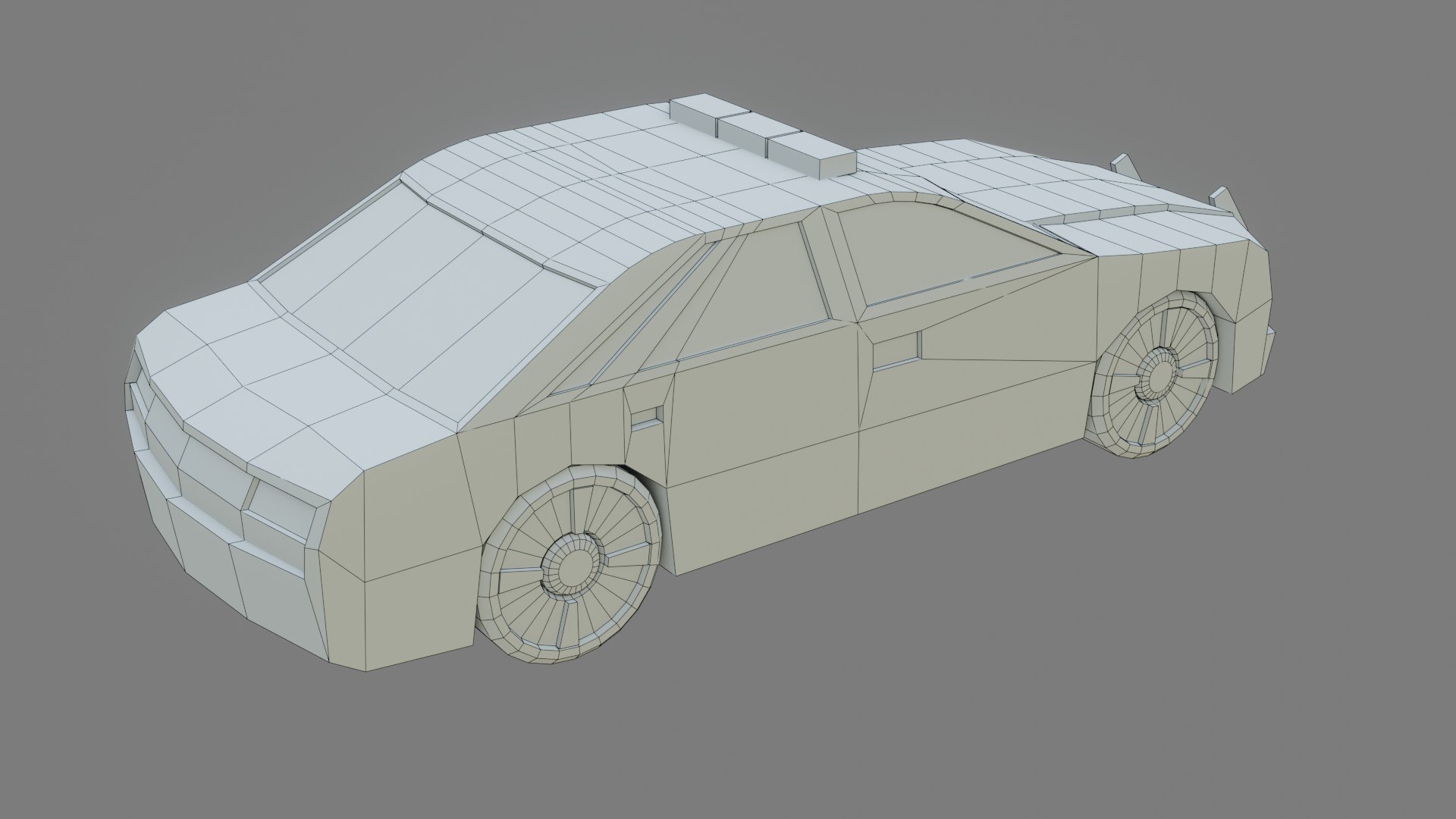 3D Model Police Car - Low Poly - TurboSquid 1950060