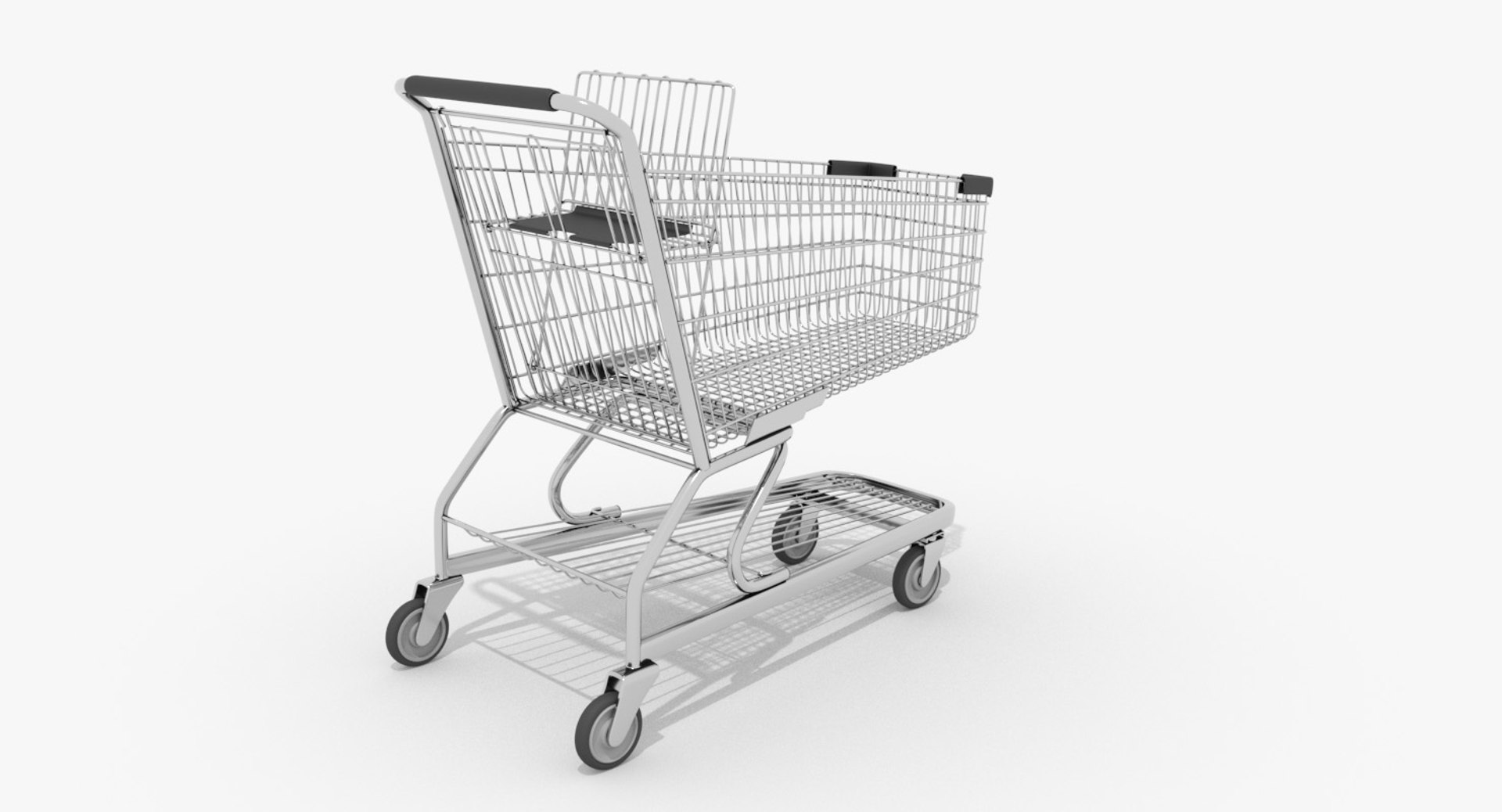 Wire Shopping Cart 3d Model