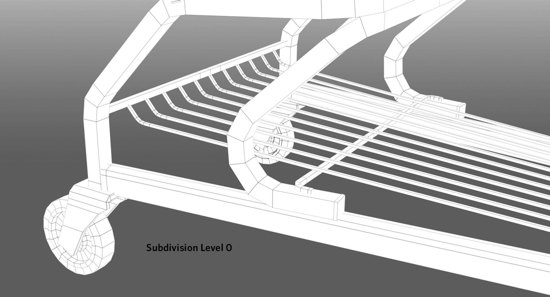 Wire Shopping Cart 3d Model