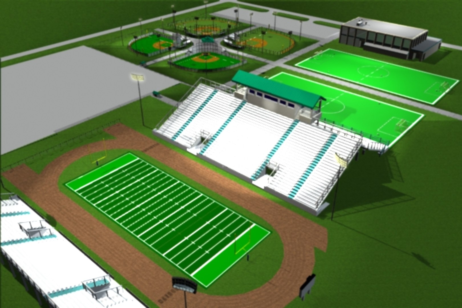 3d Sports Complex Model