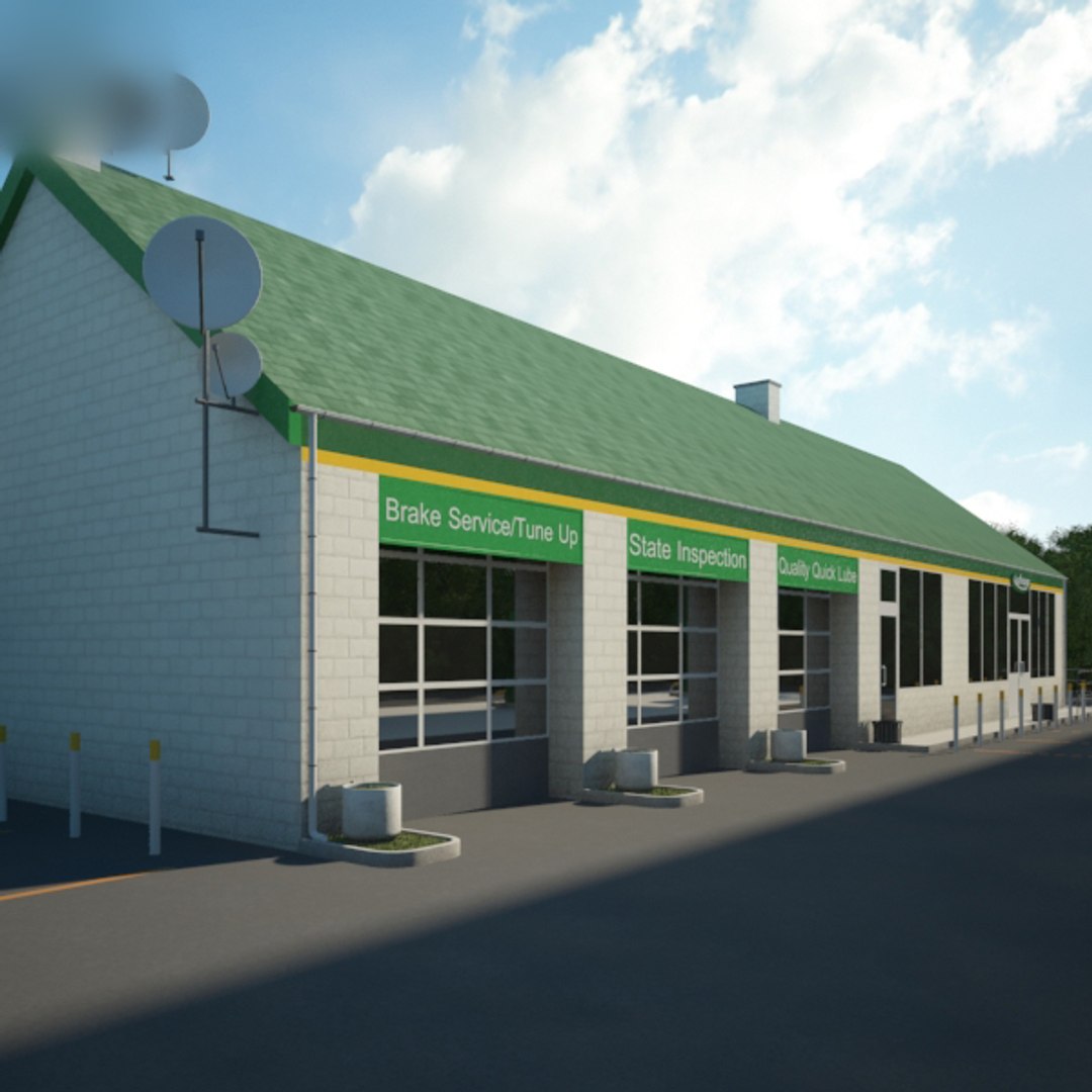 3D bp gas station model - TurboSquid 1404445
