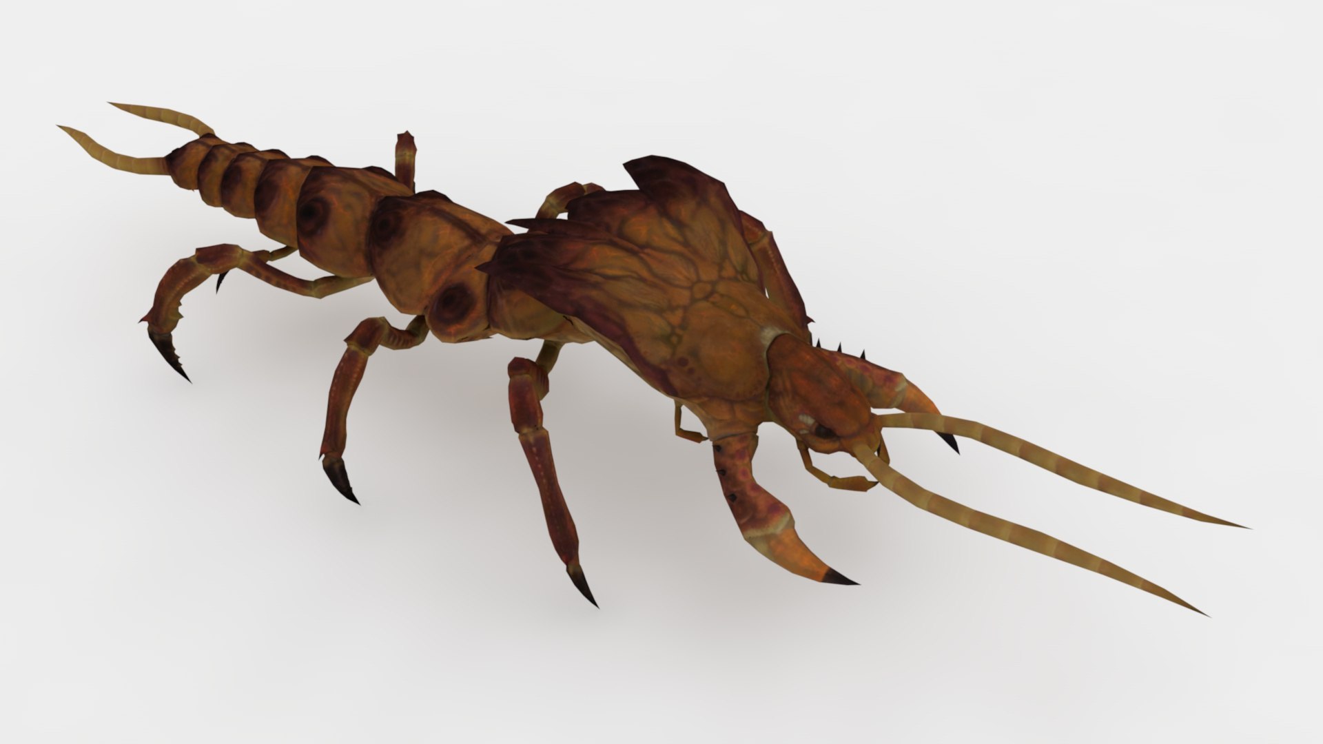 3D Centipede Rigged And Animated - TurboSquid 2348411