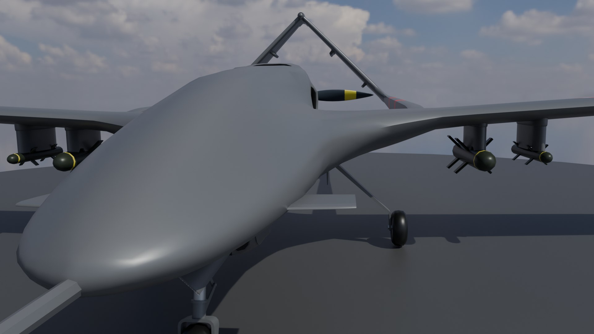 Bayraktar TB2 Turkish Unmanned Aerial Vehicle UAV Model - TurboSquid 2183756
