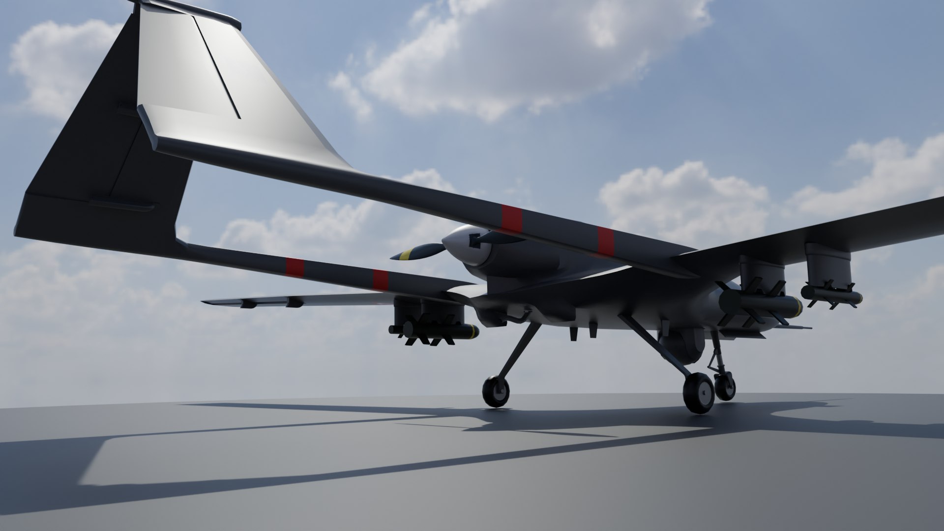 Bayraktar TB2 Turkish Unmanned Aerial Vehicle UAV Model - TurboSquid 2183756