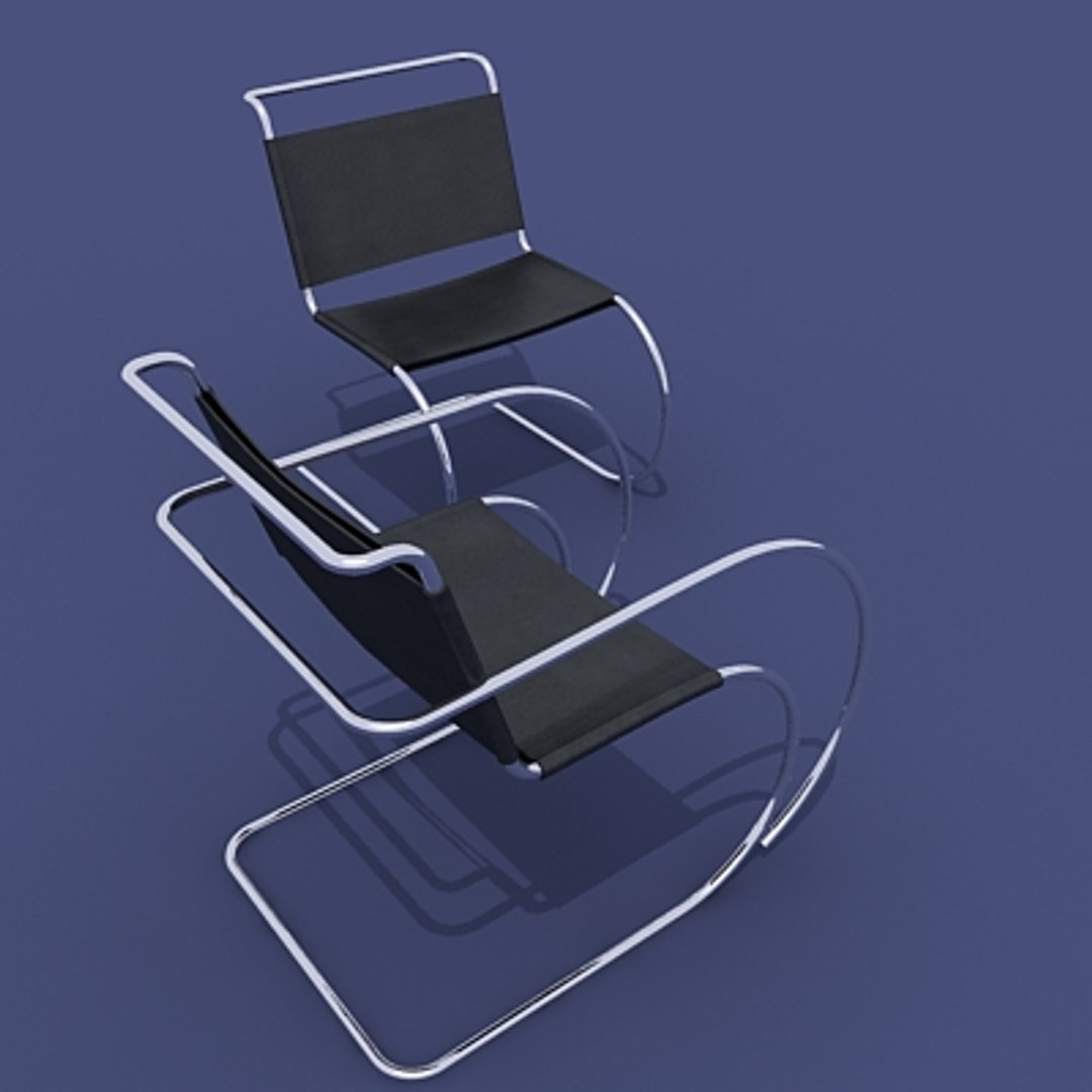 3d Model Mies Van Swinging Chairs