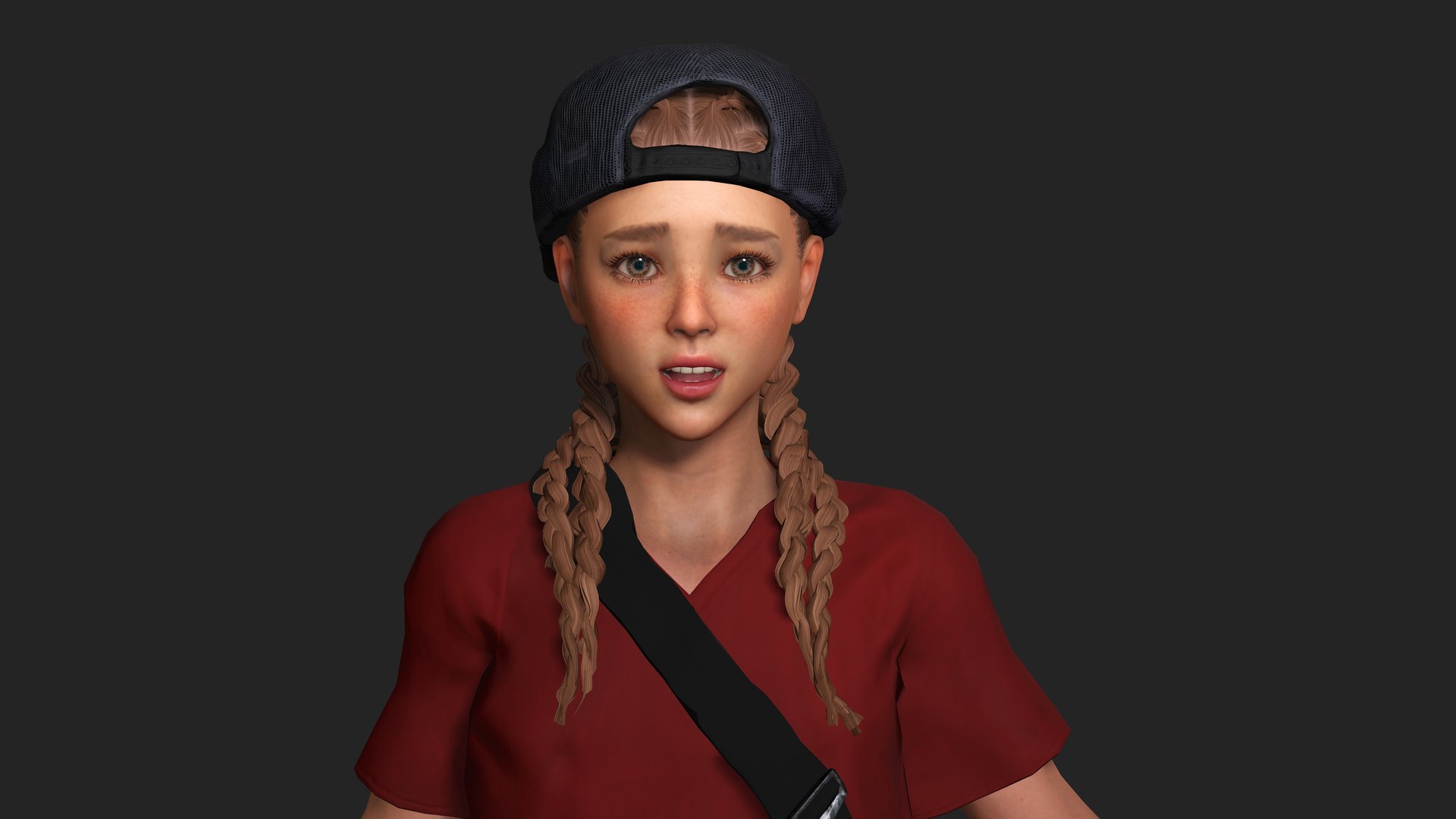 3D AAA 3D REALISTIC CHARACTER - TEENAGER KIDS BOYISH GIRL CHILD ...