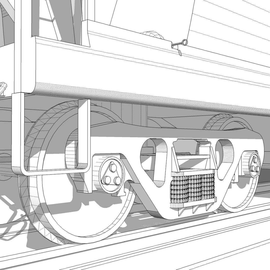 Train Car Hopper C4d