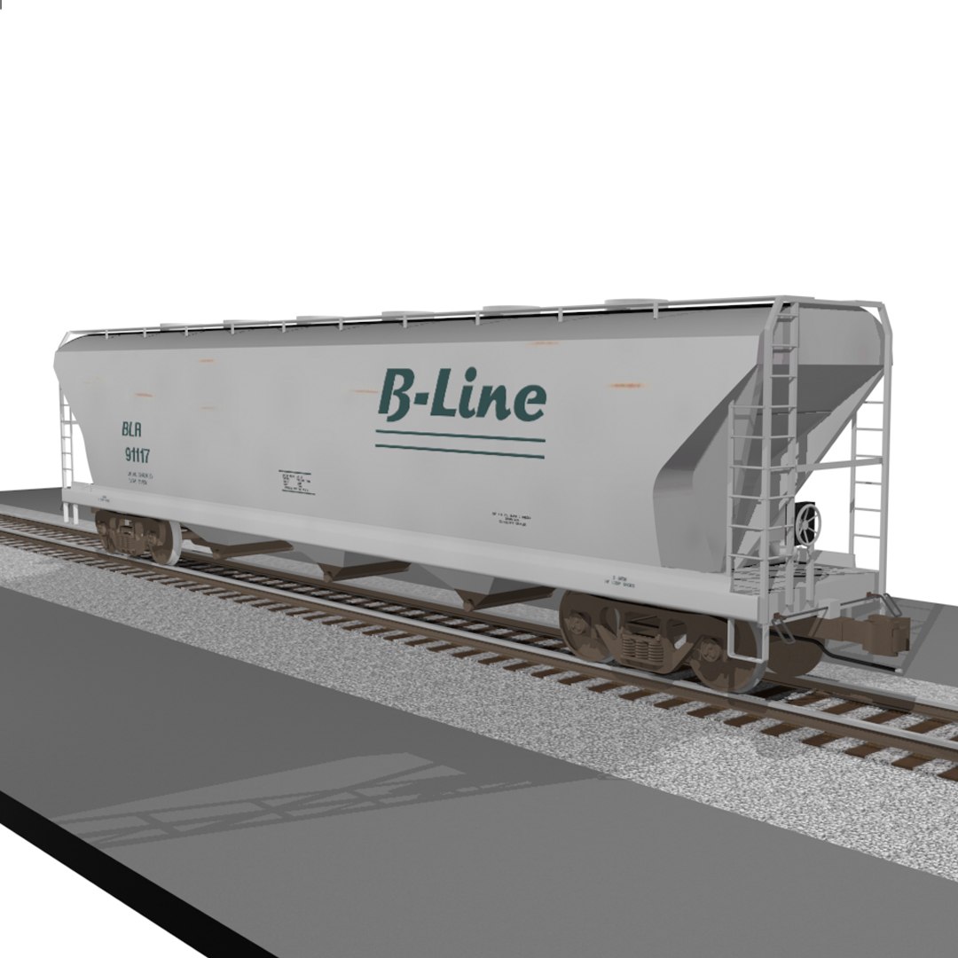 Train Car Hopper C4d