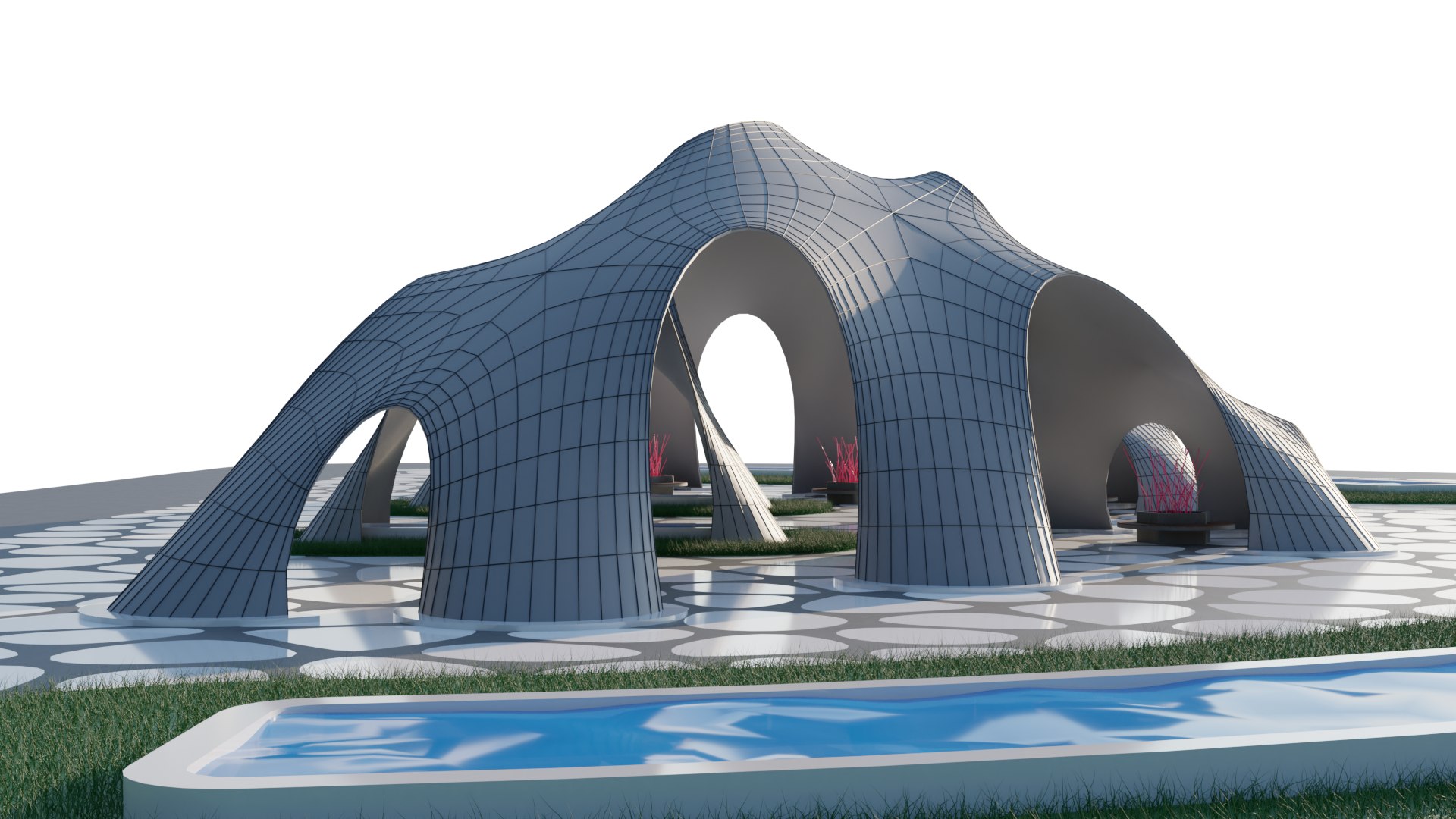 Vaulted Arches Landscape Network 3D Model - TurboSquid 2104382