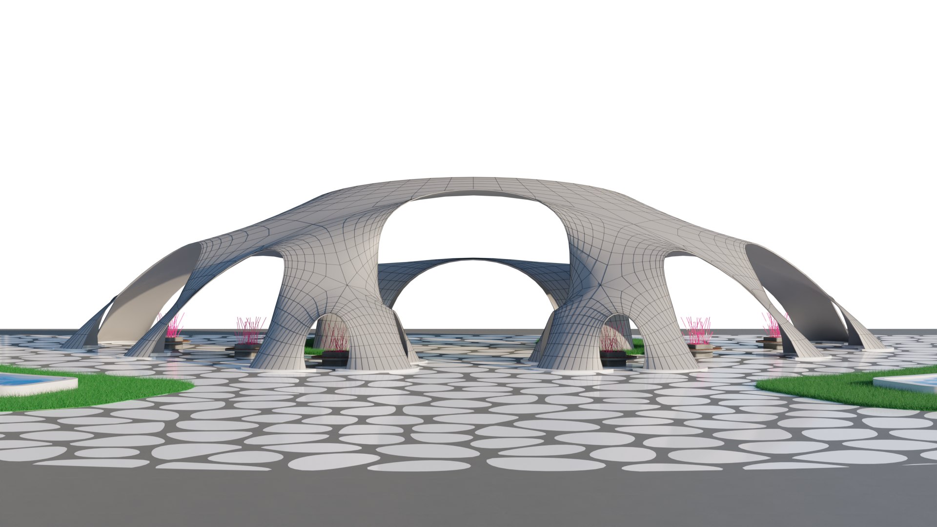 Vaulted Arches Landscape Network 3D Model - TurboSquid 2104382