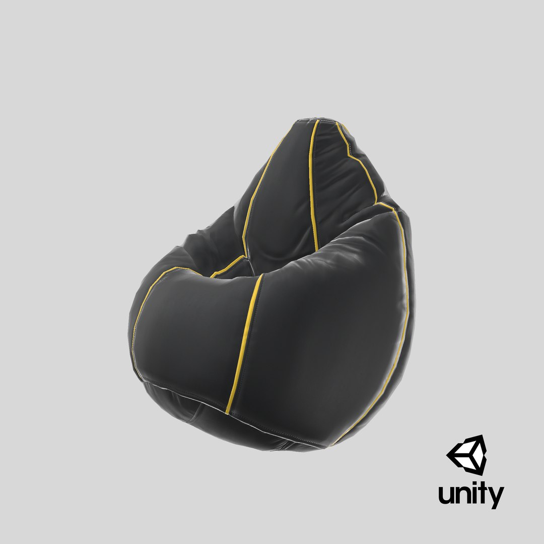 3D Black Sack-Chair - TurboSquid 2011431