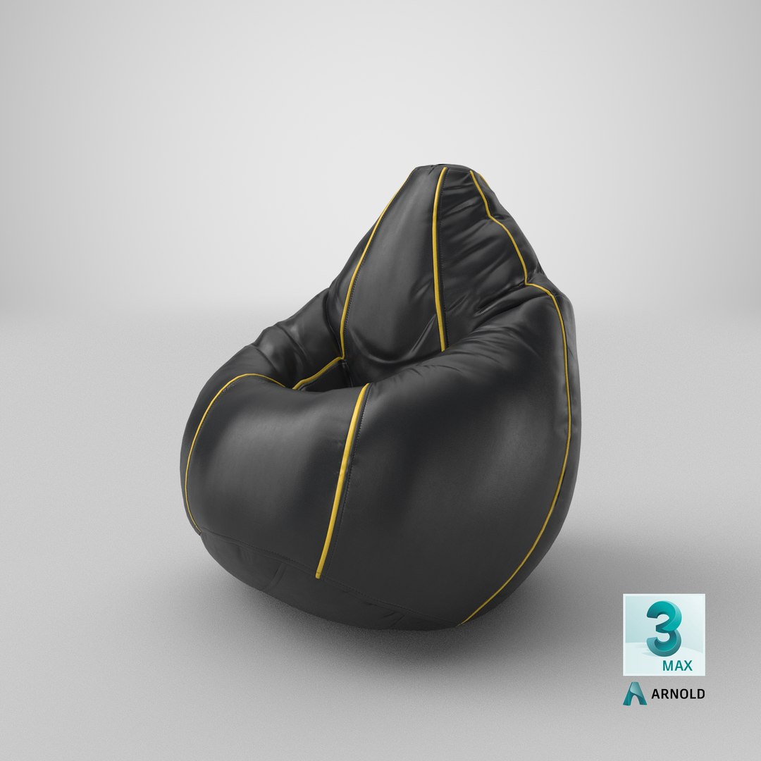 3D Black Sack-Chair - TurboSquid 2011431
