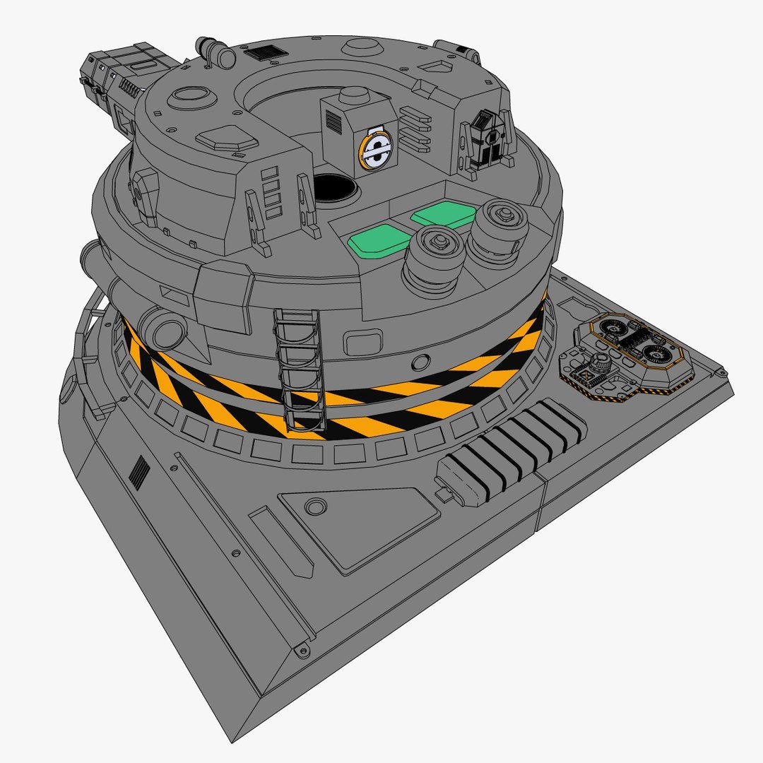 heavy plasma turret 3d model
