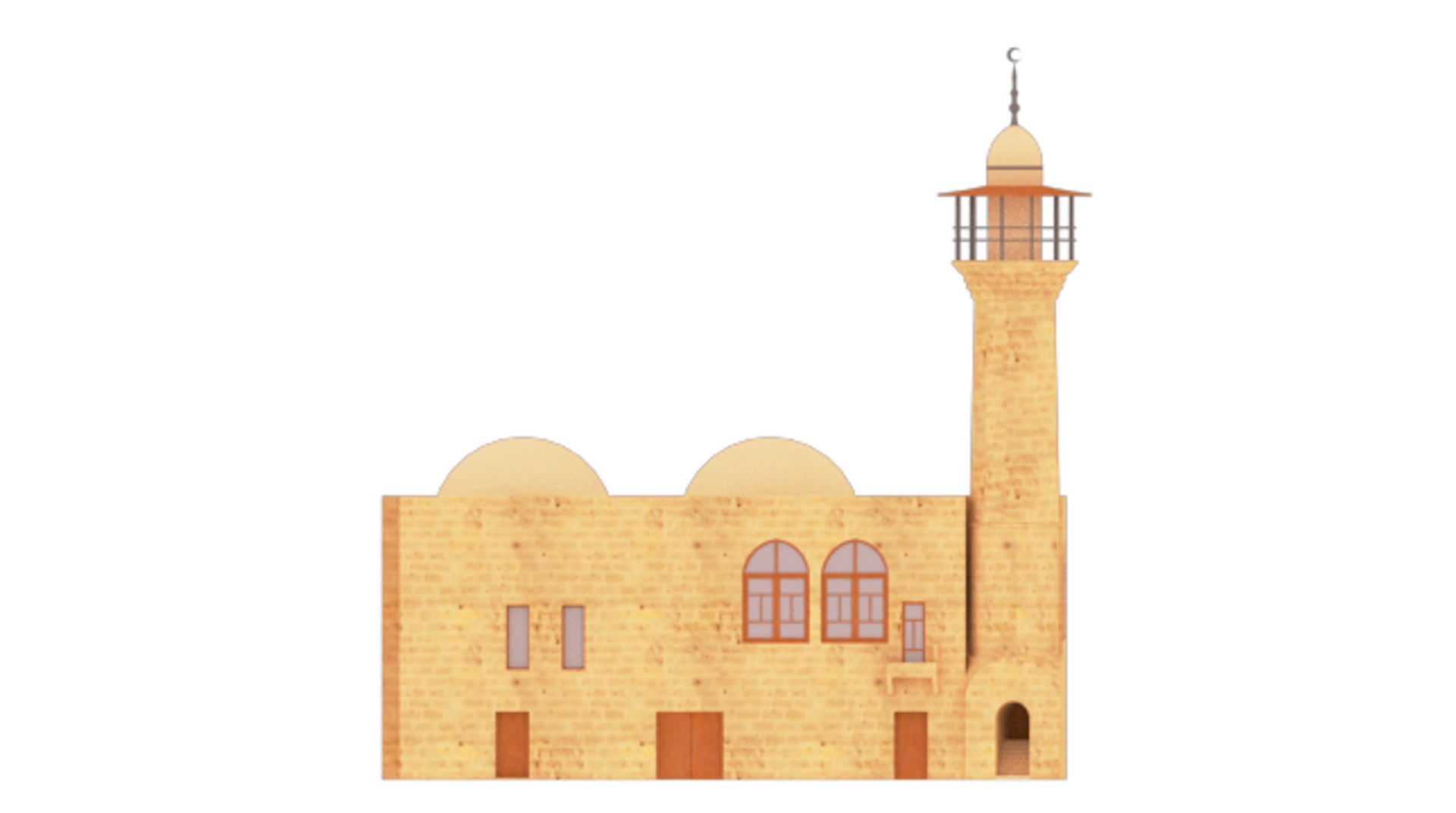 3D Lattakia Port Mosque Model - TurboSquid 1846208