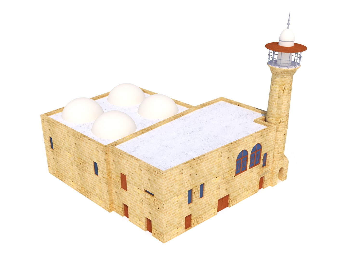 3D Lattakia Port Mosque Model - TurboSquid 1846208
