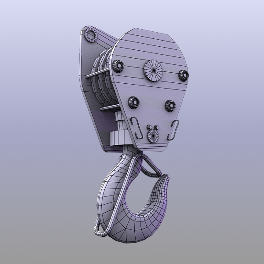 3d Heavy Crane Hook