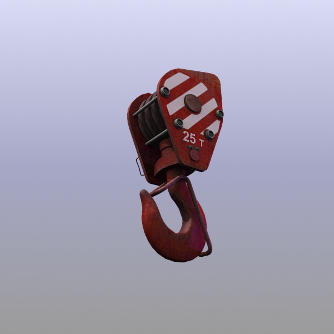 3d Heavy Crane Hook
