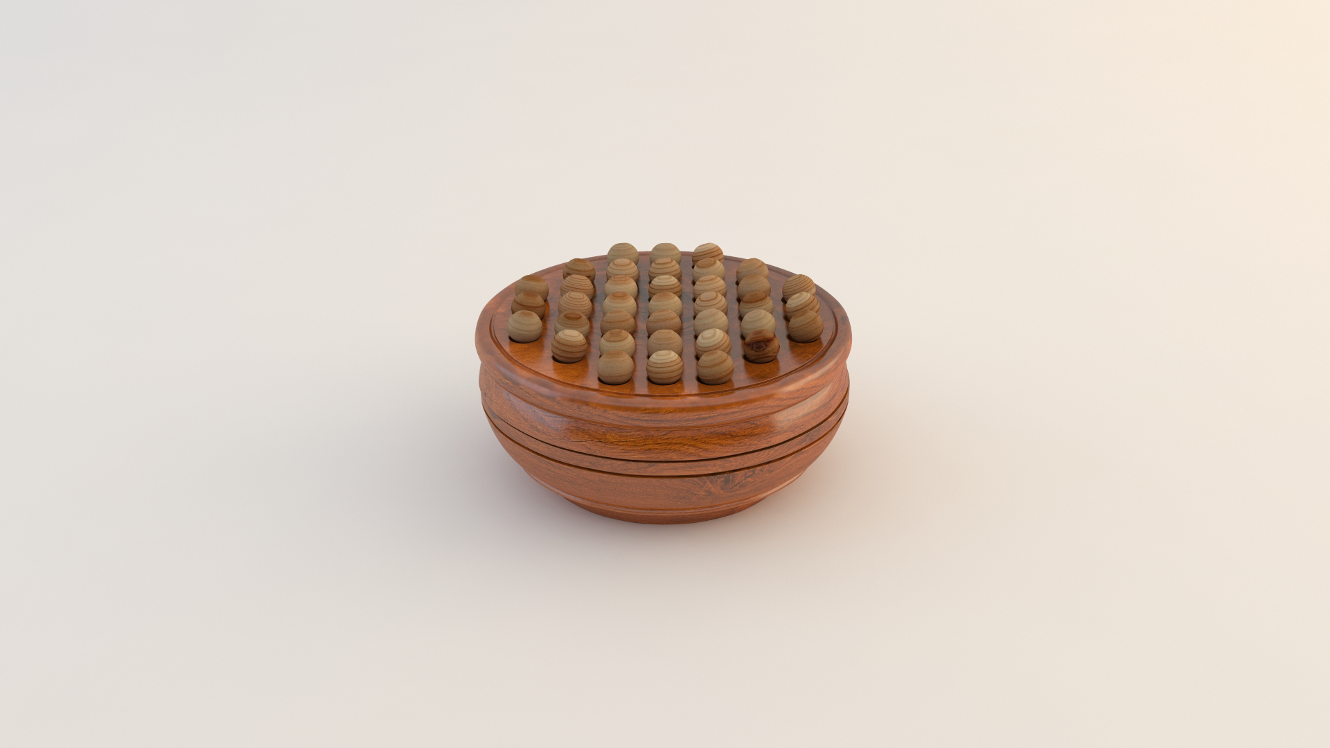 Peg Solitaire Board Wood 3D Model - TurboSquid 1549863