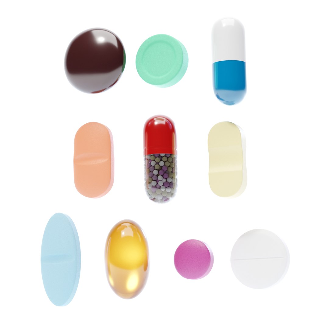 Pills Pack 10 Different Types 3D Model - TurboSquid 2094070