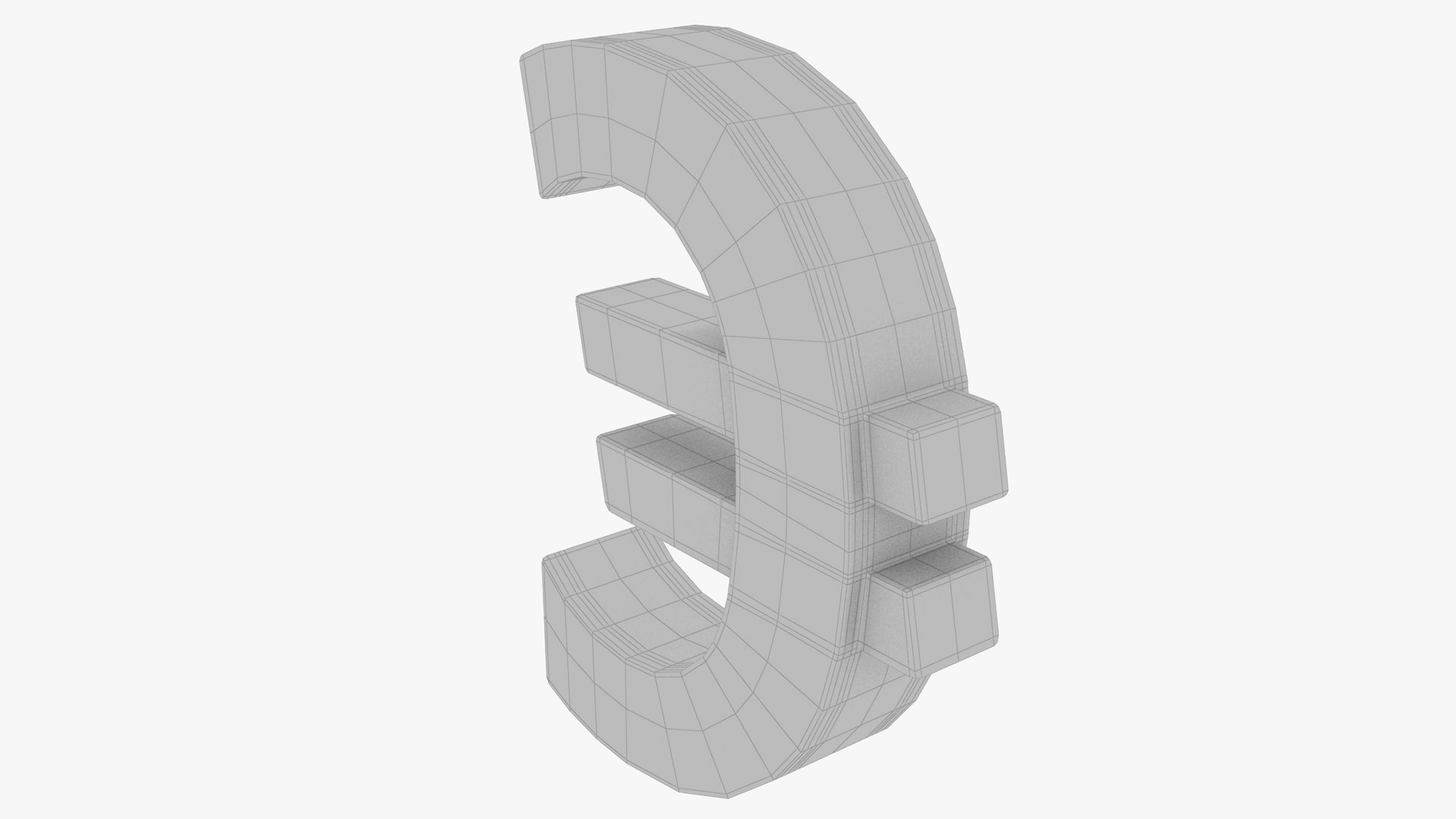 Graph Euro Symbol 3D Model - TurboSquid 1641343