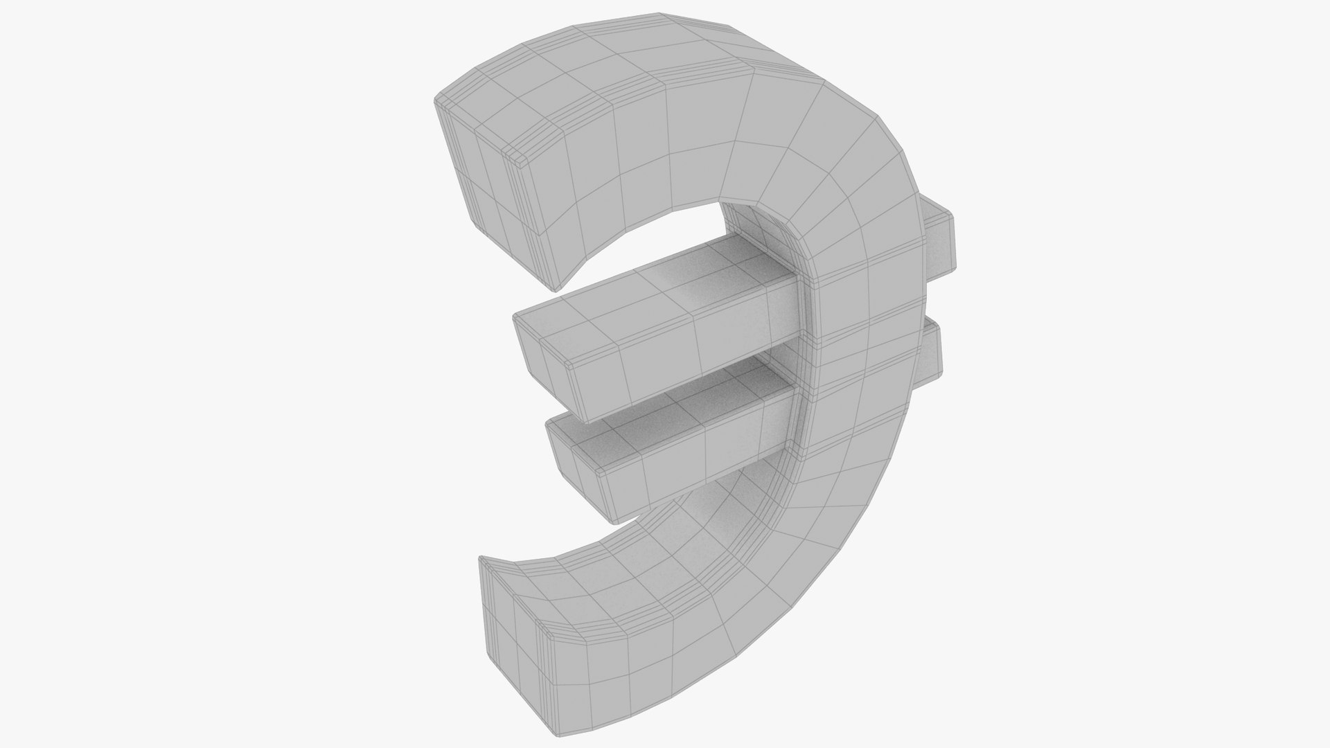 Graph Euro Symbol 3D Model - TurboSquid 1641343