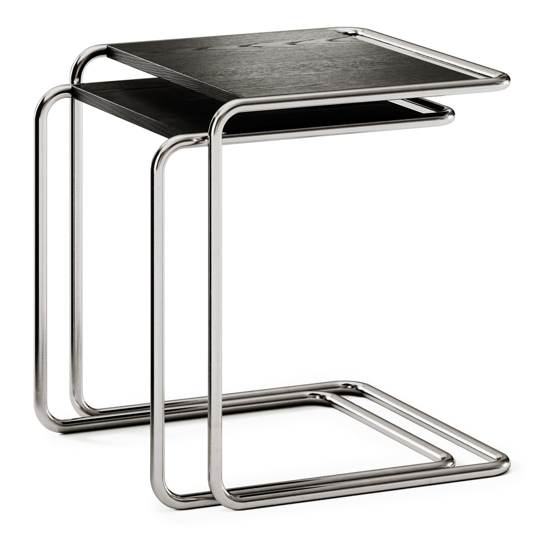 3D Thonet B 97 Steel And Wood Side Table Model - TurboSquid 2308650