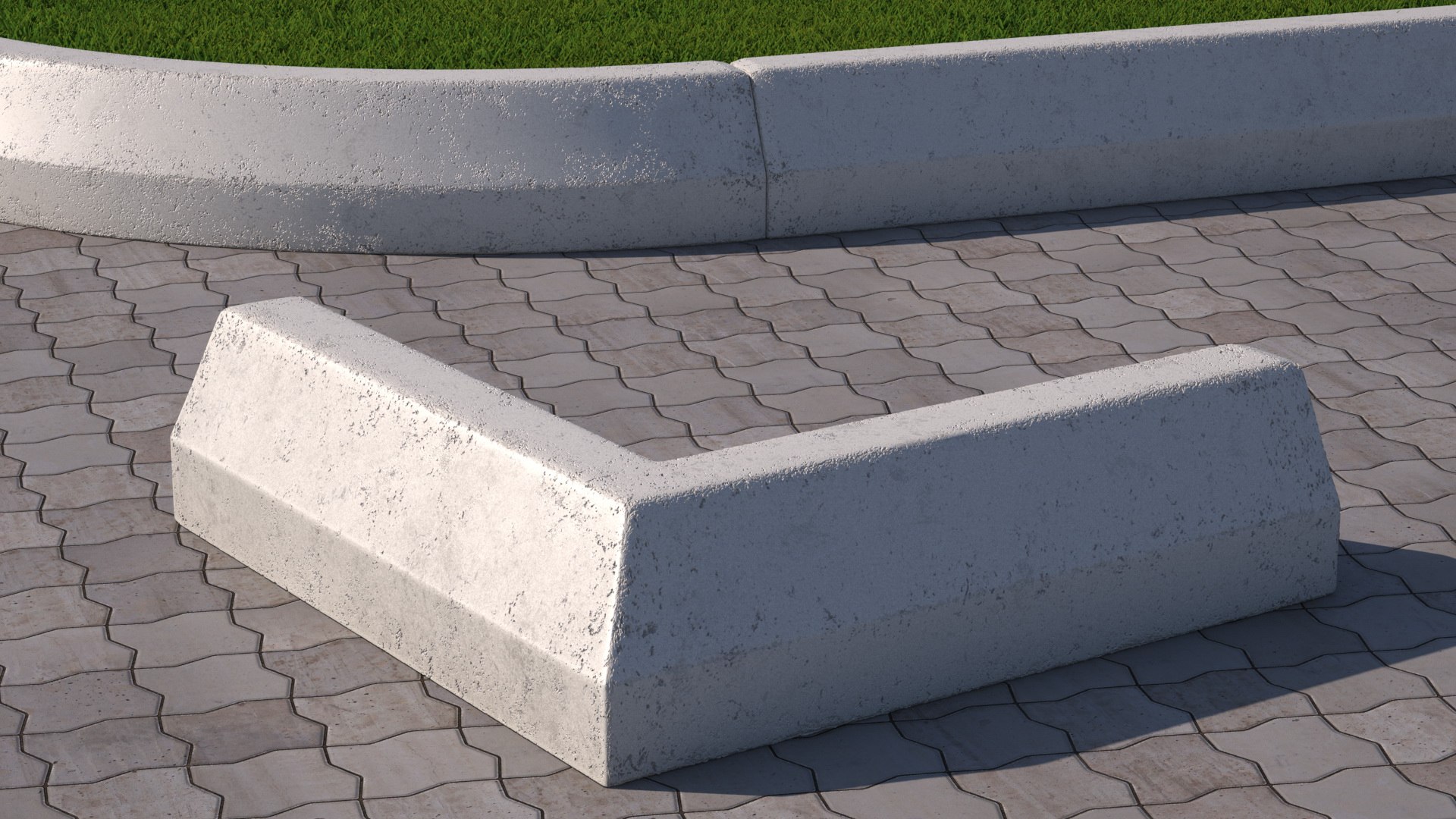 3D model Superior Curb Outer Corner Section - TurboSquid 2016263