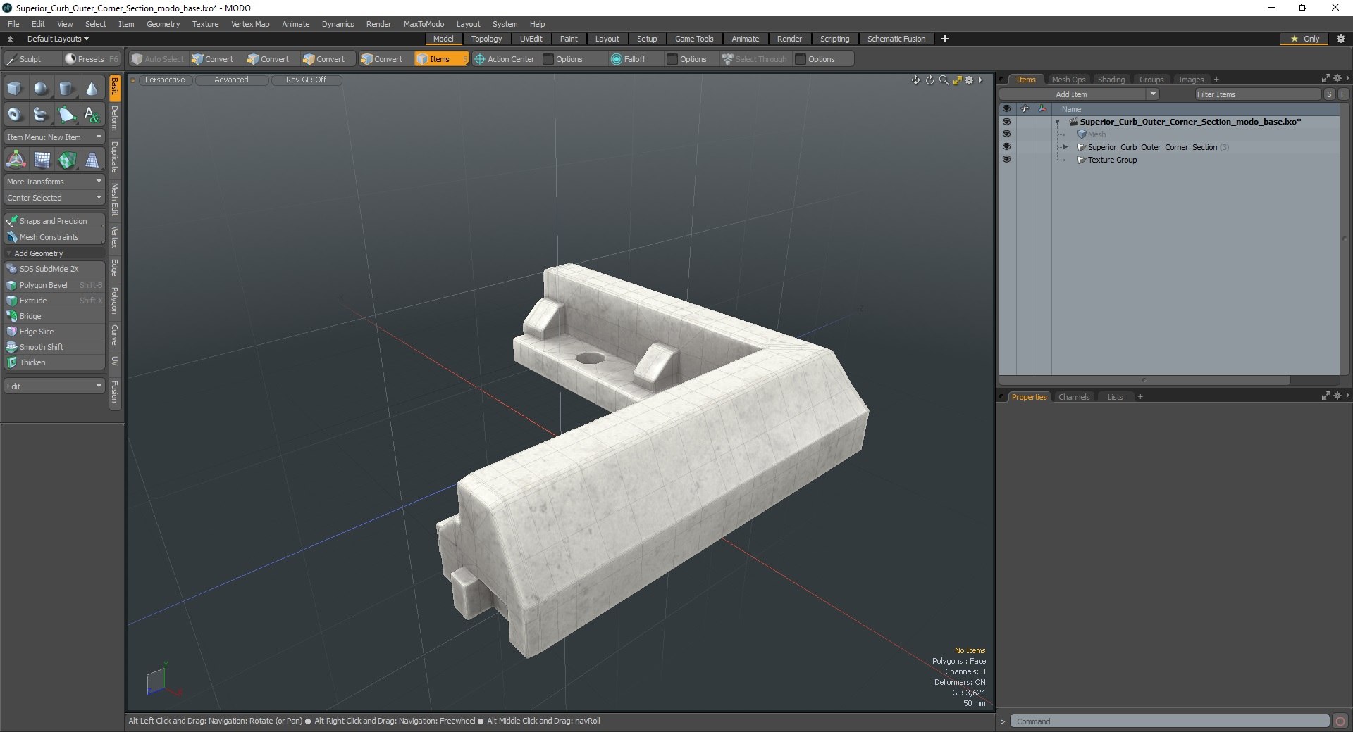 3D model Superior Curb Outer Corner Section - TurboSquid 2016263