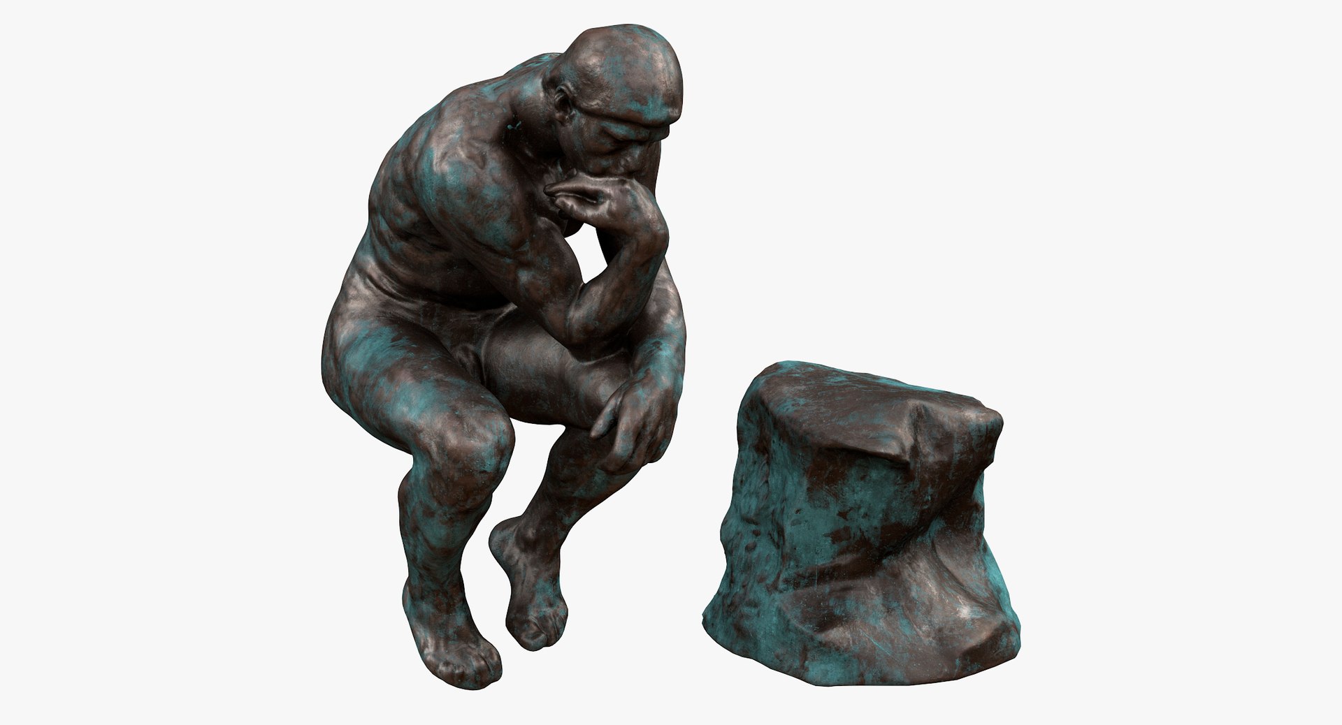 The Thinker Outdoor Statue 3D model - TurboSquid 1854206