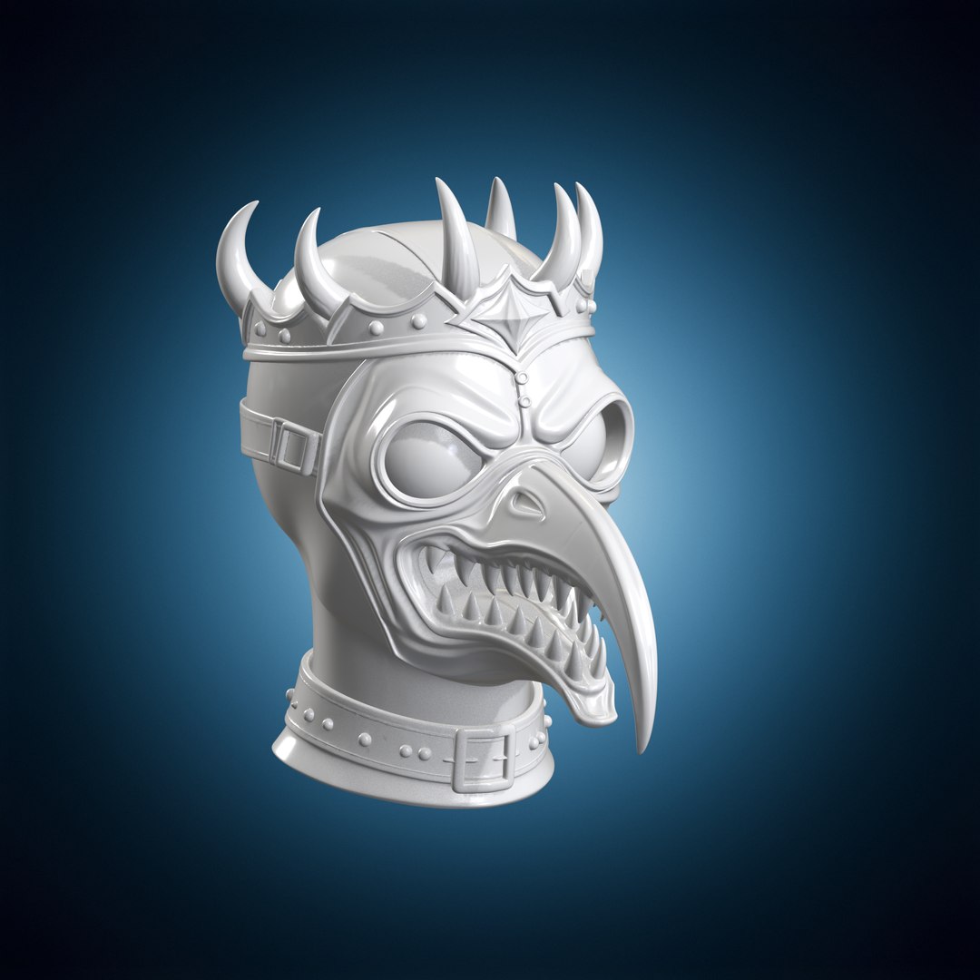 3D Vampire Plague Doctor Mask 3D Printable Model - TurboSquid 2576980