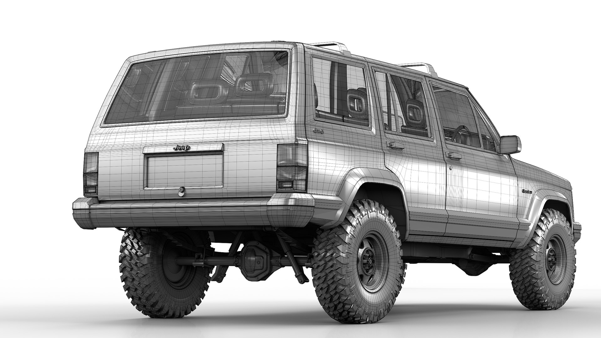 1990 Jeep Cherokee XJ 3D Model - TurboSquid 2029717