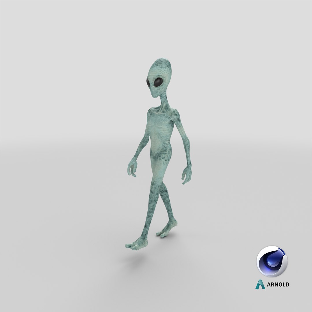 Extraterrestrial Alien Walking Pose 3D Model - TurboSquid 1631930